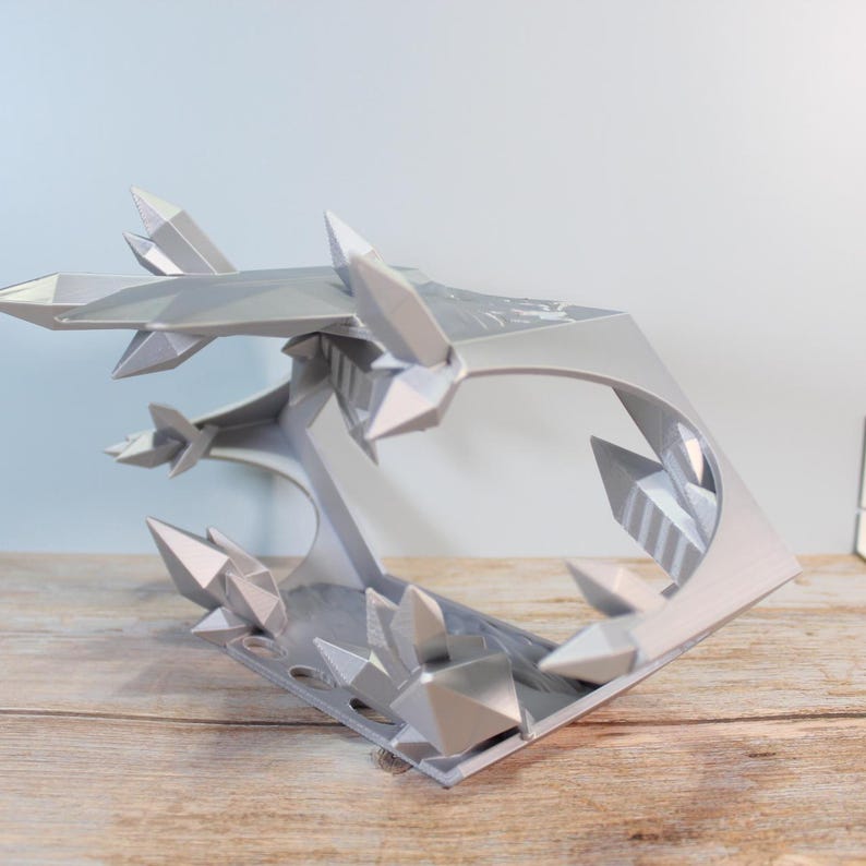 Crystal Cave Articulated Dragon Display Stand for 3D Printed Fidget ...