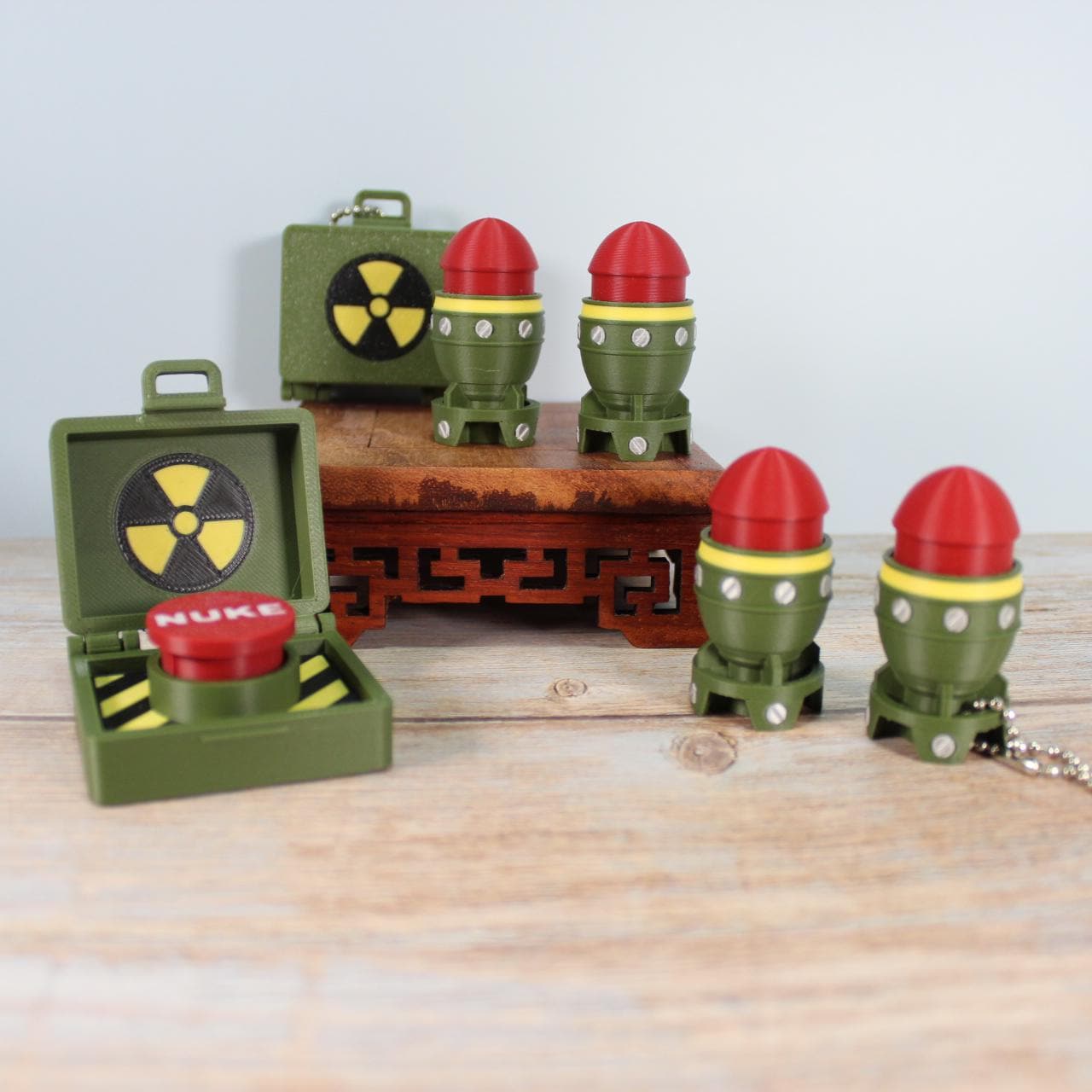 Mini Nuke & Top Secret Nuke Briefcase Clicker Fidget Toys or Keychains ...