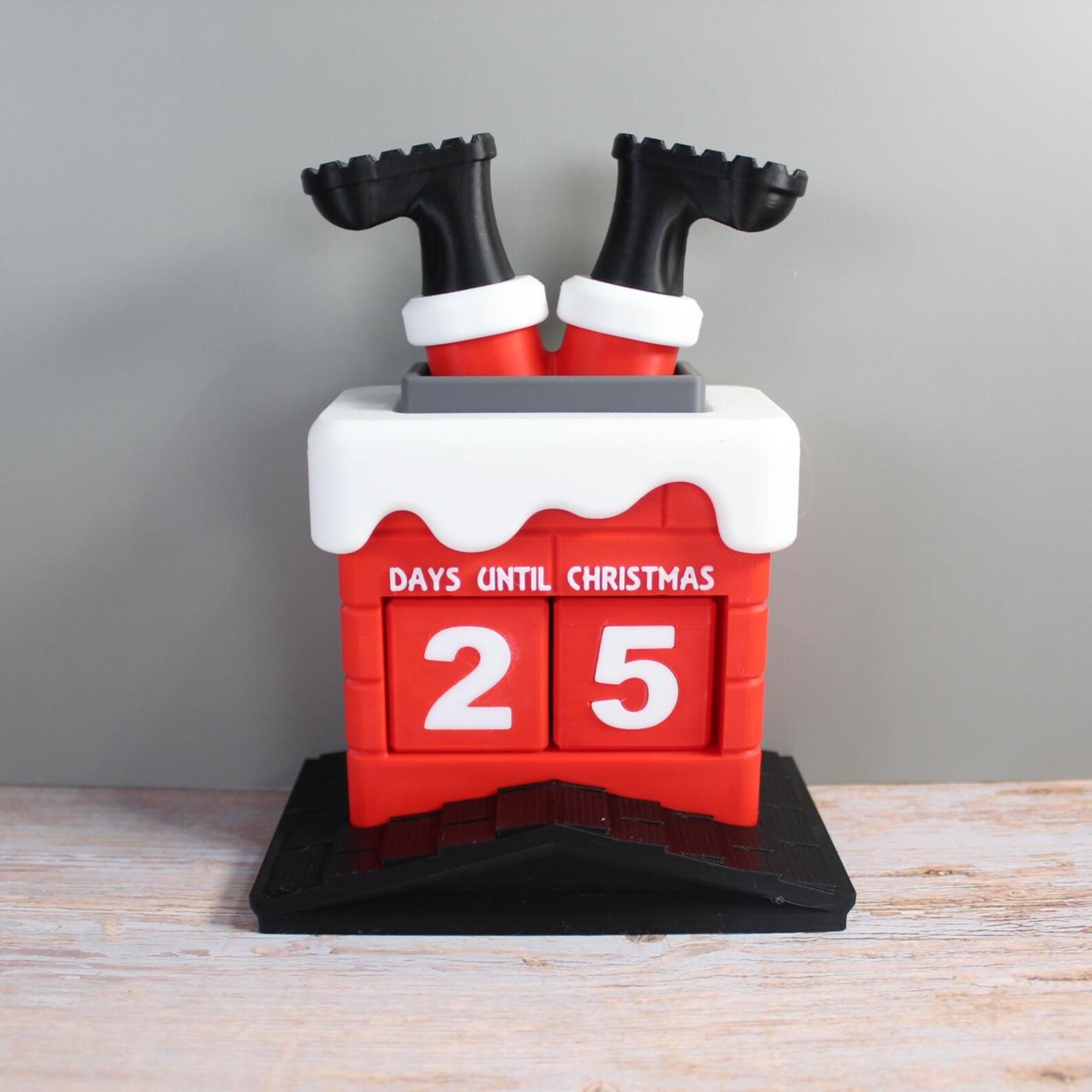 Santa in the Chimney Christmas Countdown Calendar – 3D Printed Holiday ...