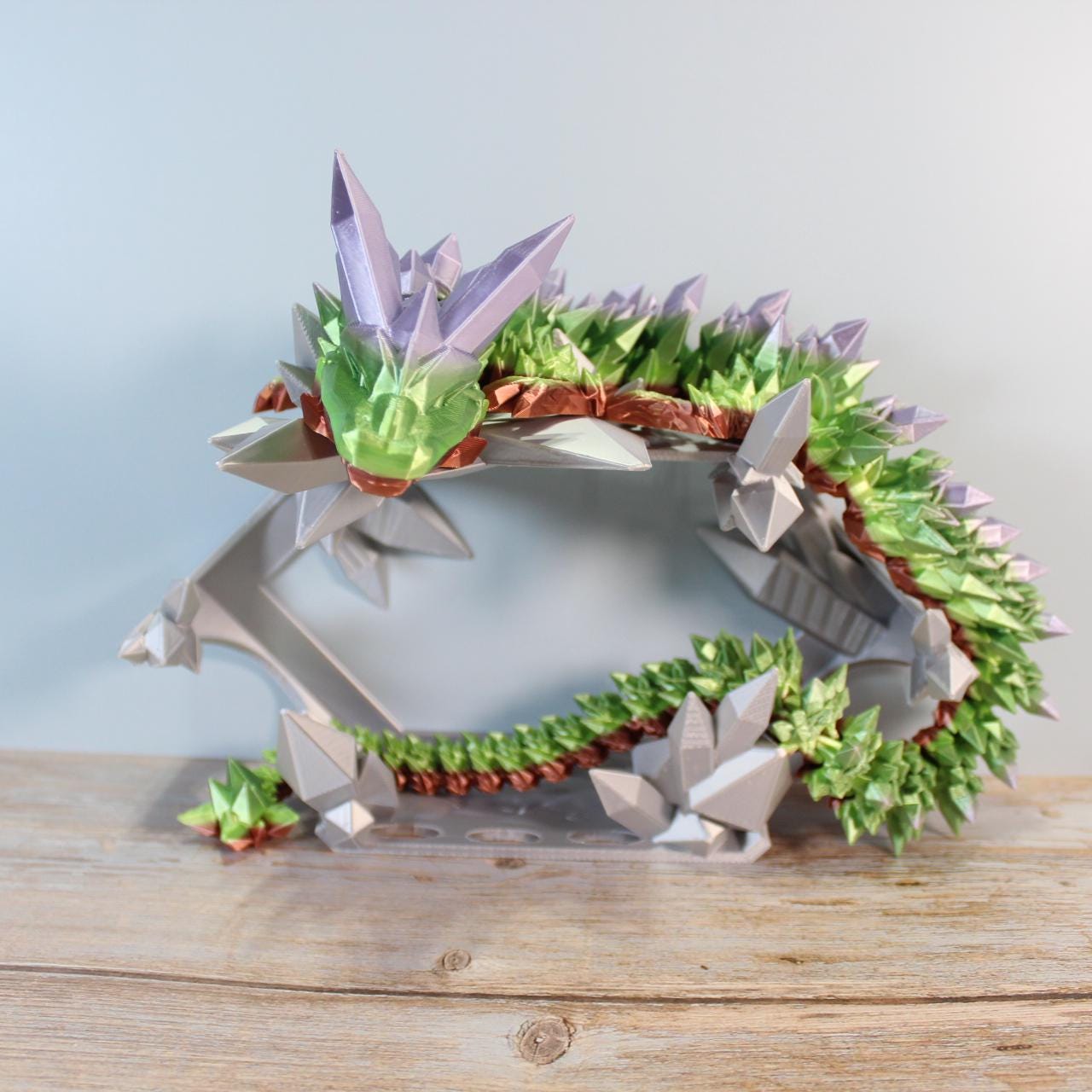 Crystal Cave Articulated Dragon Display Stand for 3D Printed Fidget ...