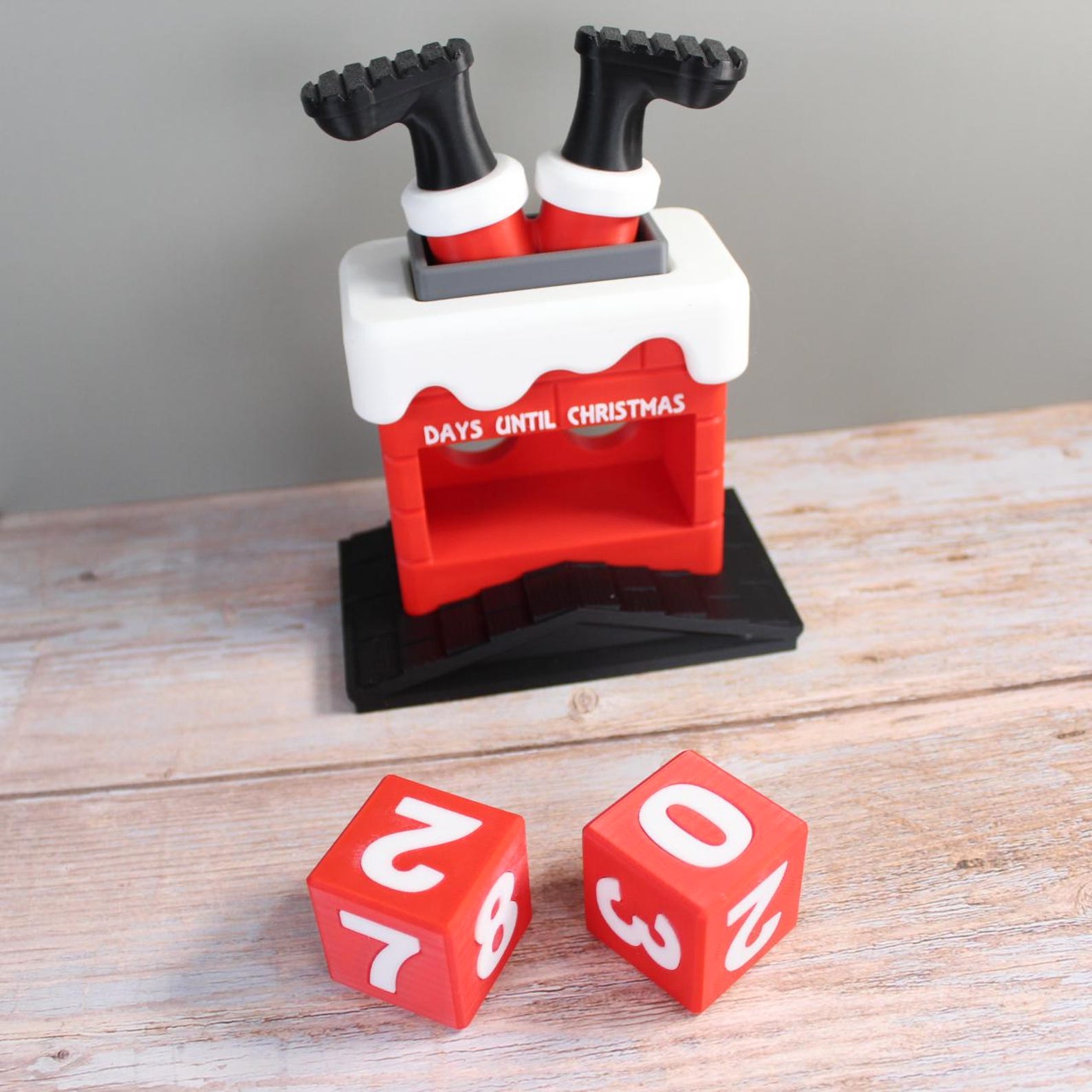 Santa in the Chimney Christmas Countdown Calendar – 3D Printed Holiday ...