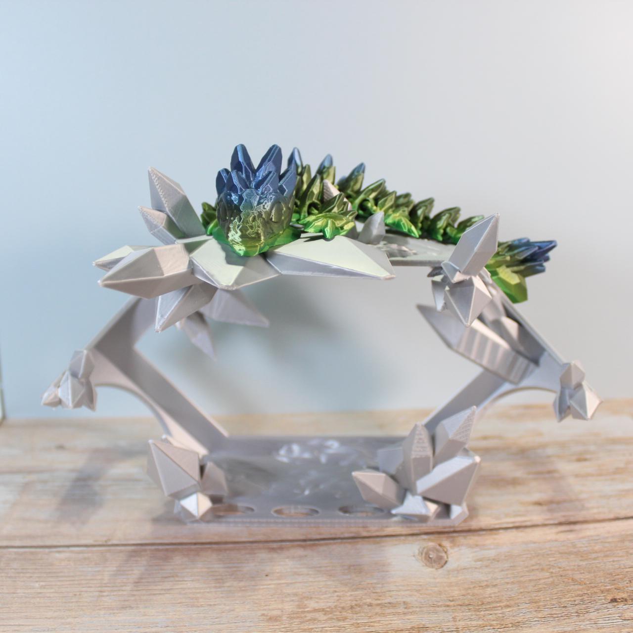 Crystal Cave Articulated Dragon Display Stand for 3D Printed Fidget ...