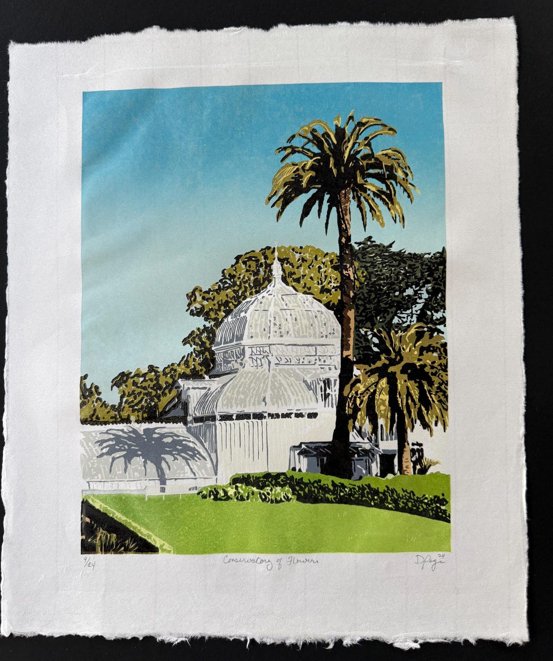 Conservatory of Flowers: Reduction Woodblock Print, Original Art - Etsy