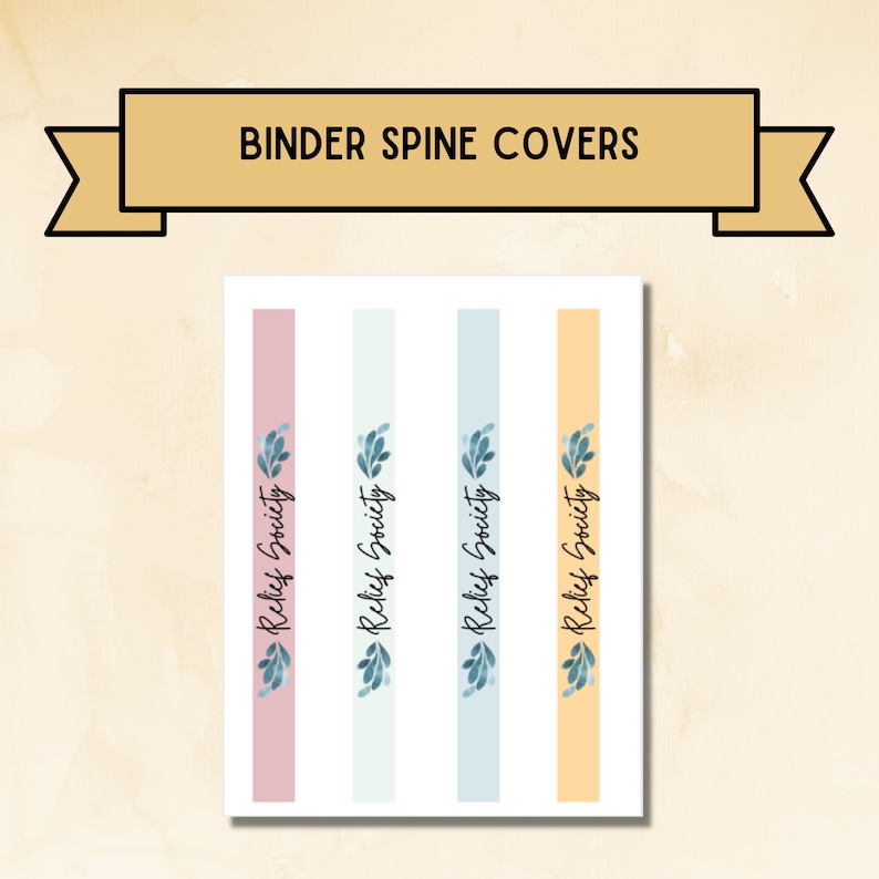 Relief Society Binder Cover - LDS Relief Society Printable - Etsy