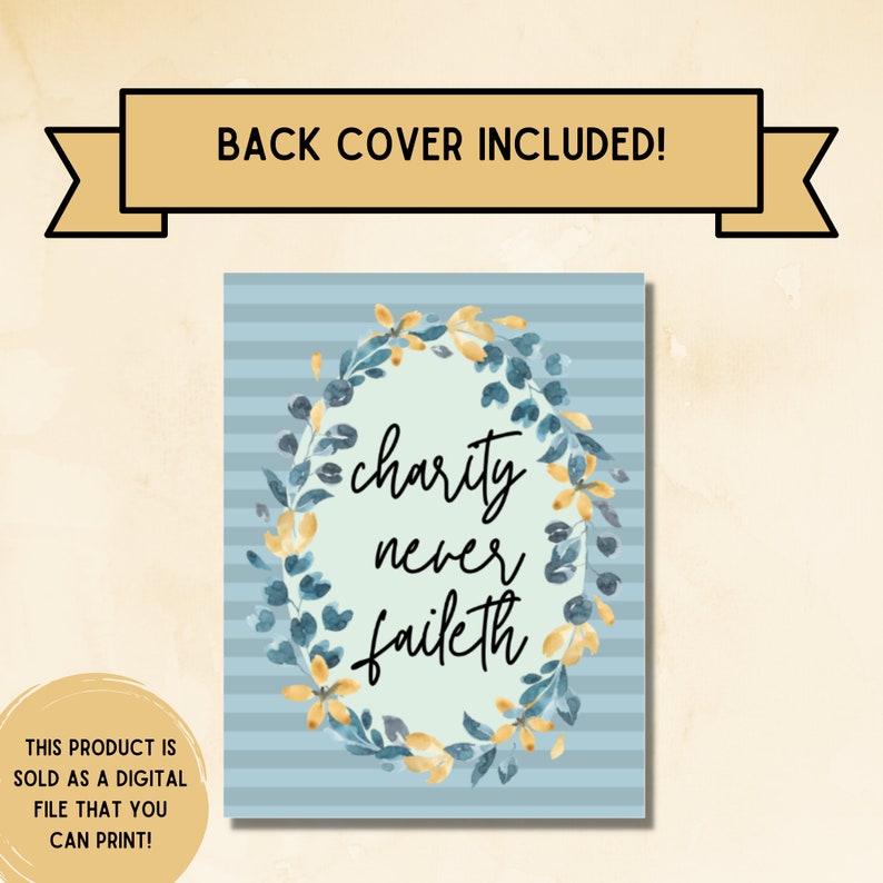 Relief Society Binder Cover - LDS Relief Society Printable - Etsy