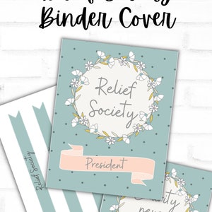 Relief Society Binder Cover LDS Relief Society Printable | Etsy