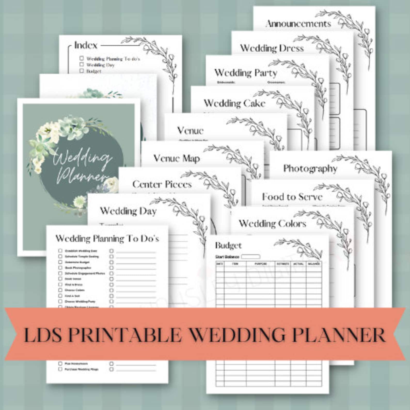 LDS Wedding Planner - Printable Digital Copy PDF - Etsy