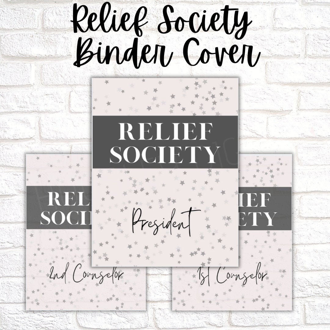 PRINTABLE LDS Binder Cover Relief Society - Etsy