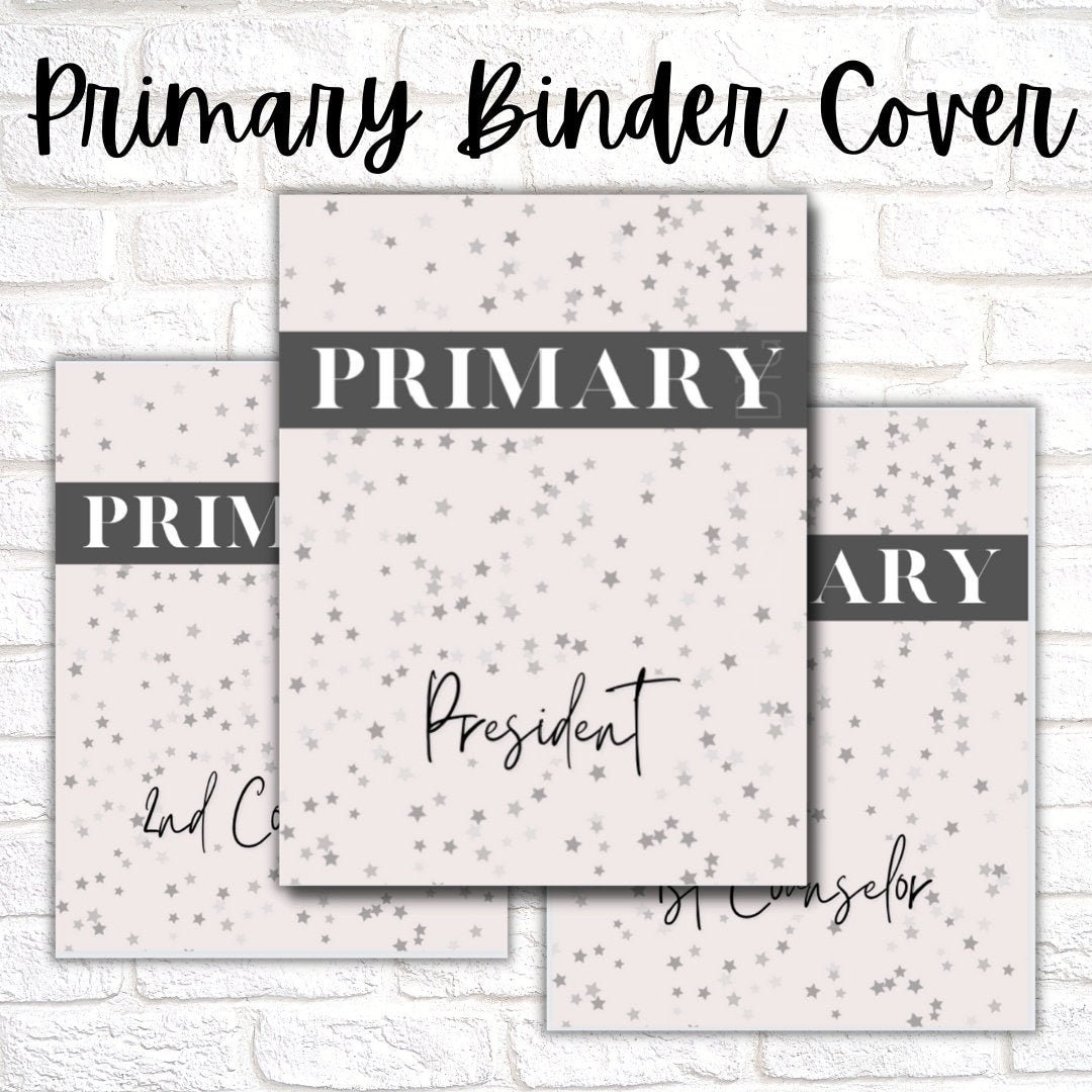PRINTABLE LDS Binder Cover Primary - Stars - Etsy
