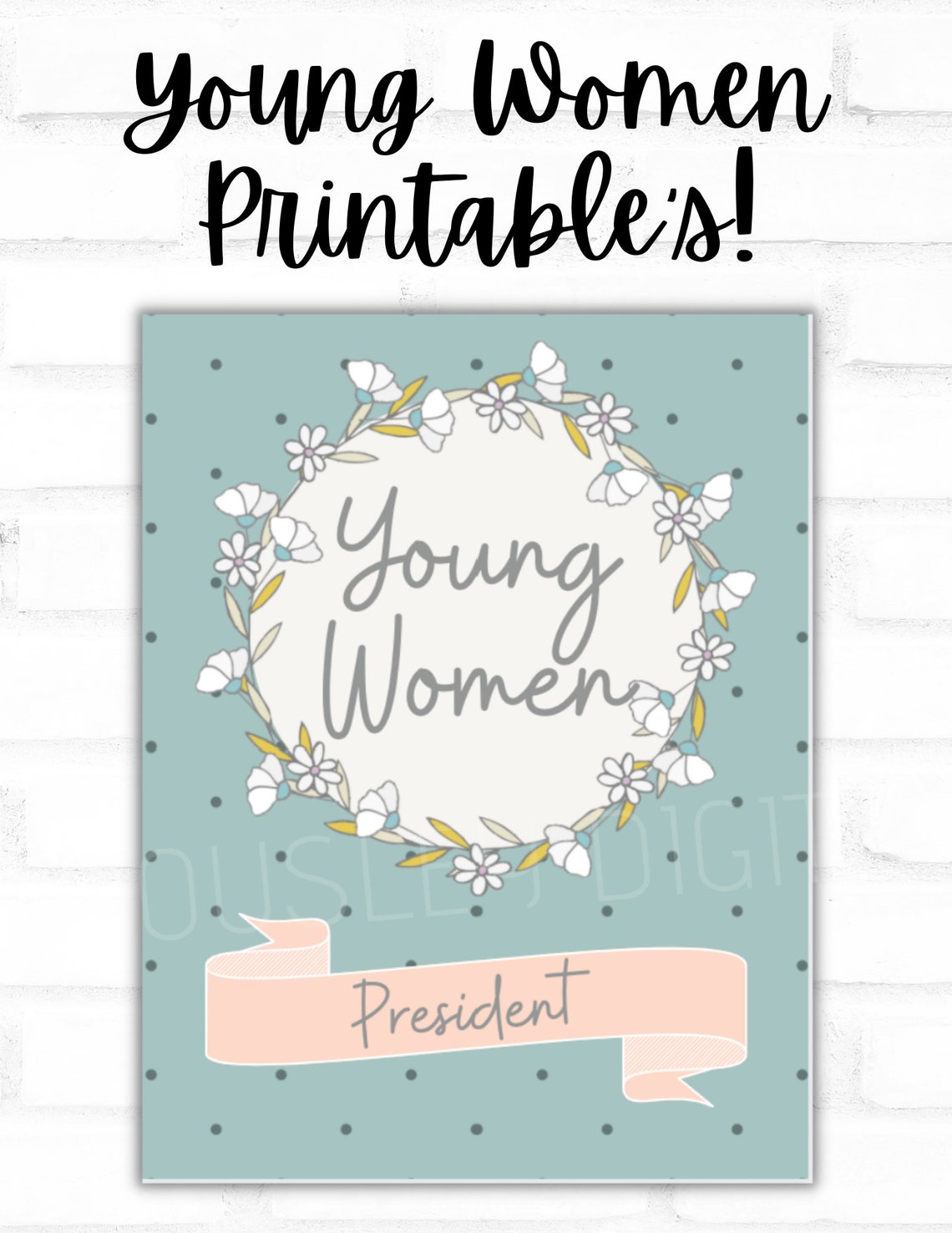 Young Women Binder Cover - LDS Printable Binder Artwork - Etsy
