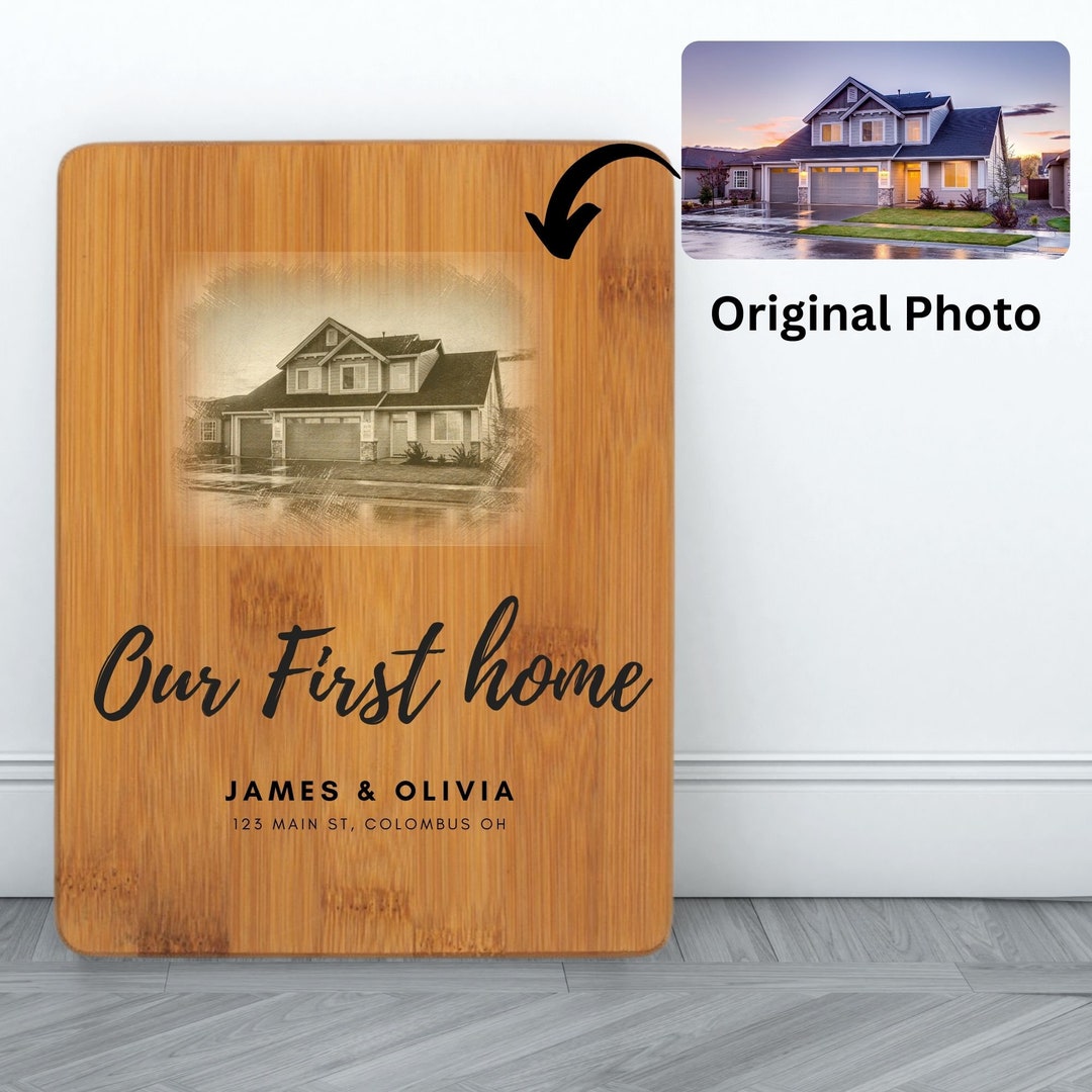 Personalized Housewarming Gift Custom House Portrait Our First Home ...