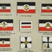 1895 Antique Lithograph of GERMAN HISTORIC FLAGS. Flags of German ...