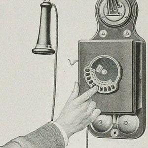 1900 Antique Print of ANCIENT TELEPHONES. PHONES. Telecomunications ...