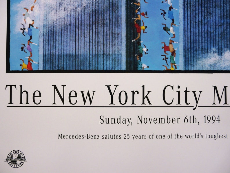NEW YORK CITY Marathon, Original Poster From 1994. World Trade Center ...