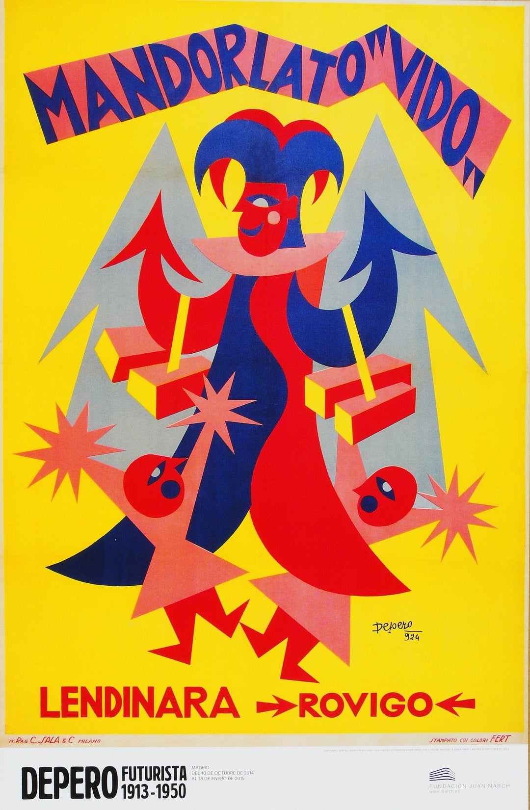 FORTUNATO DEPERO. Original Exhibition Poster. Futurism Art. - Etsy