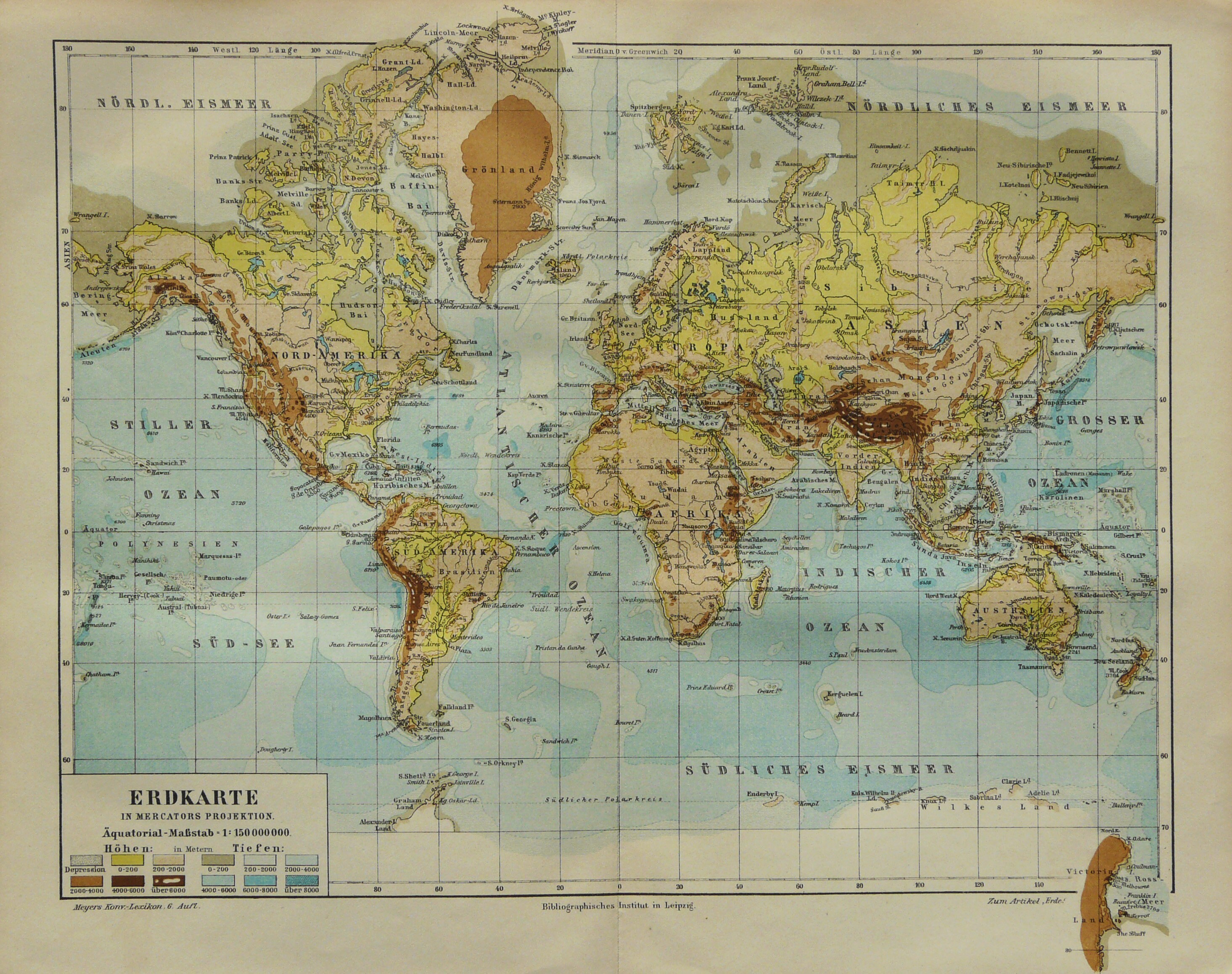 Geographical World Map With Rivers
