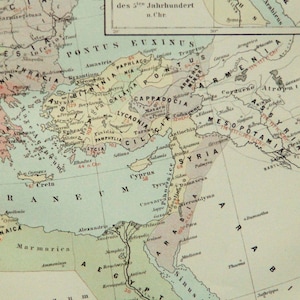 1897 Antique Map of ROMAN EMPIRE. Ancient Rome. 127 Years Old Chart - Etsy