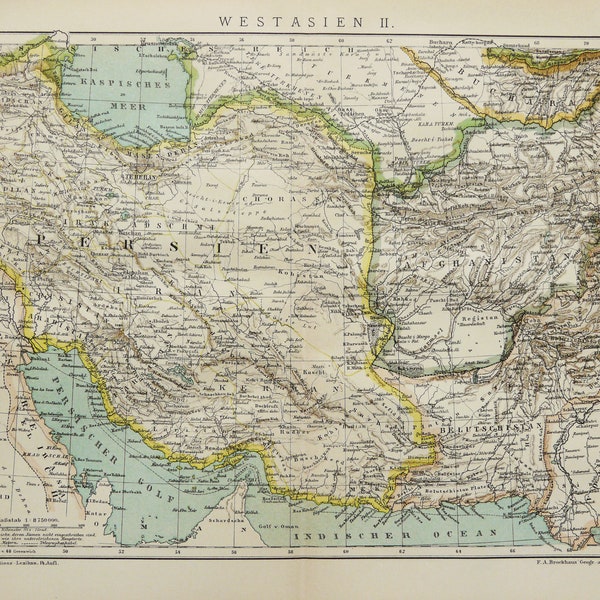 Old Maps of Pakistan - Etsy