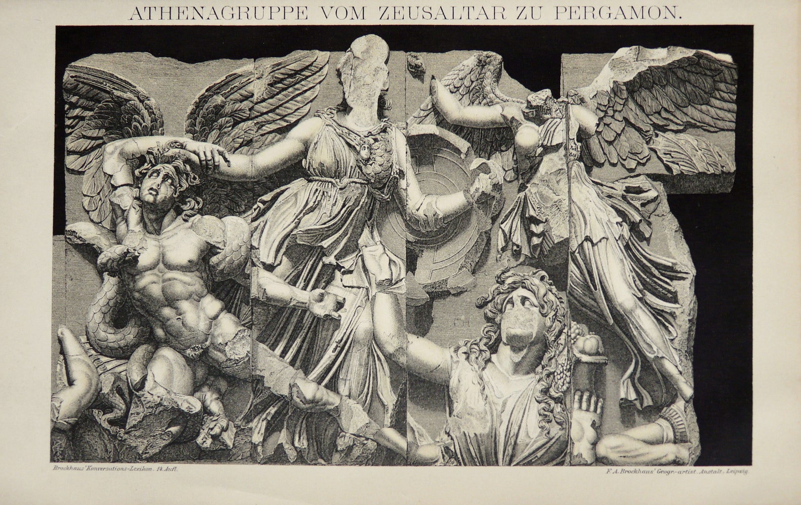 1895 Antique Lithograph of THE PERGAMON ALTAR. the - Etsy
