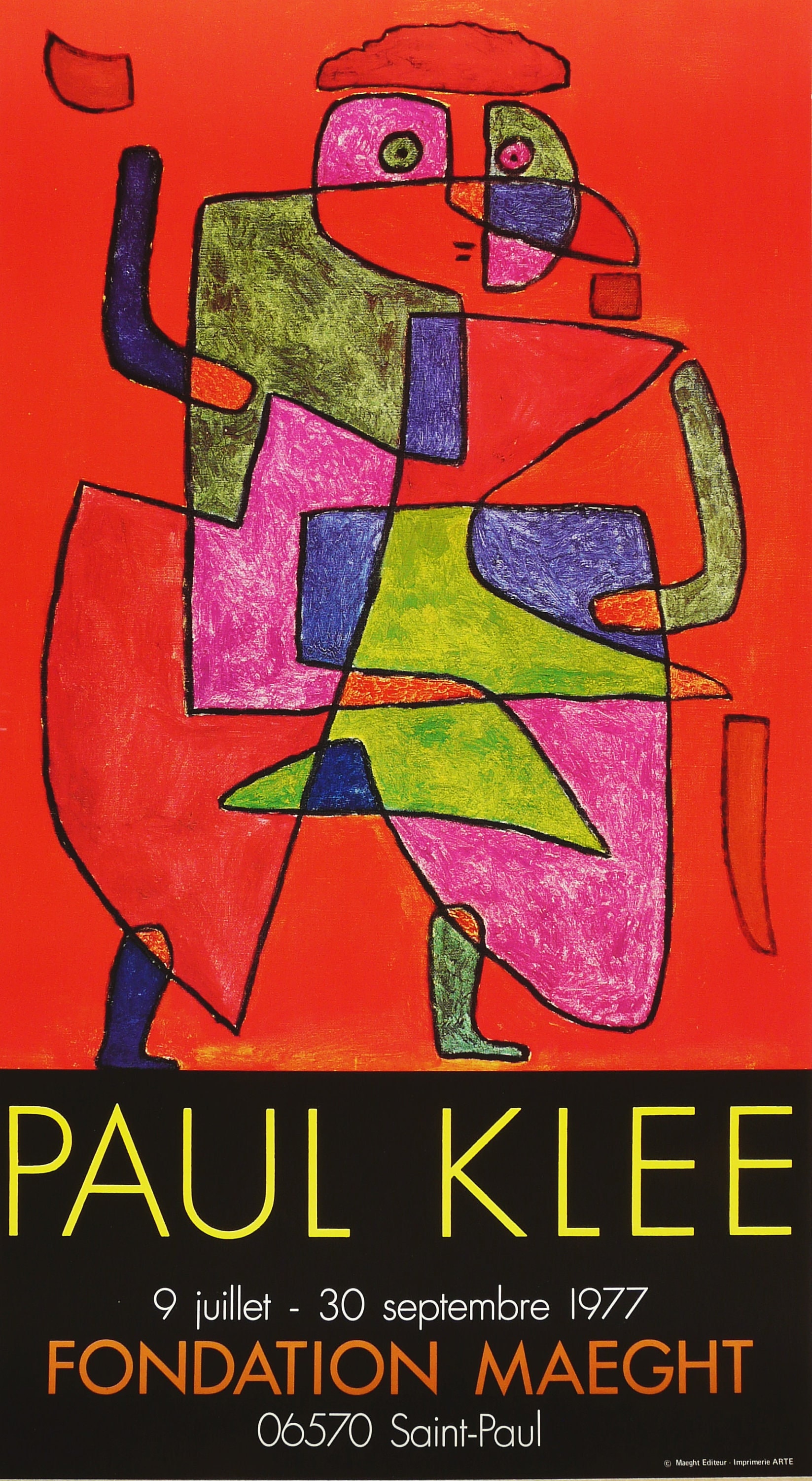 PAUL KLEE, Original Exhibition Poster for Fondation Maeght, Provence ...
