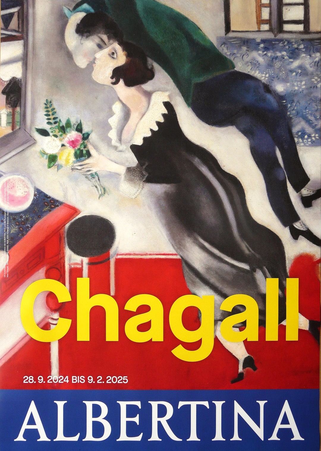 MARC CHAGALL. Original Exhibition Poster for Albertina Museum, Vienna ...