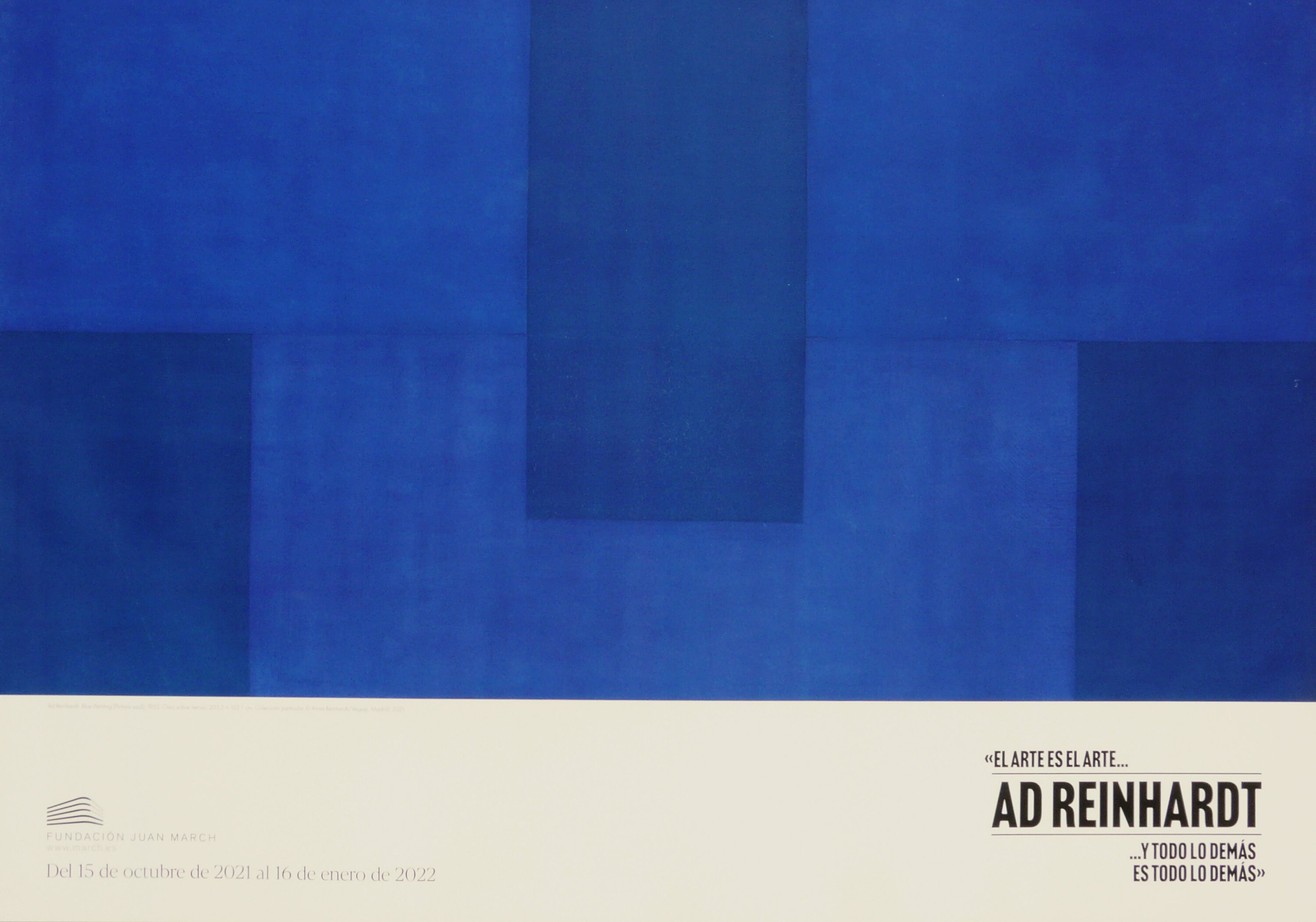 AD REINHARDT: blue Painting. Original Exhibition Poster. Abstract Art ...