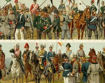 Antique German Print | Etsy