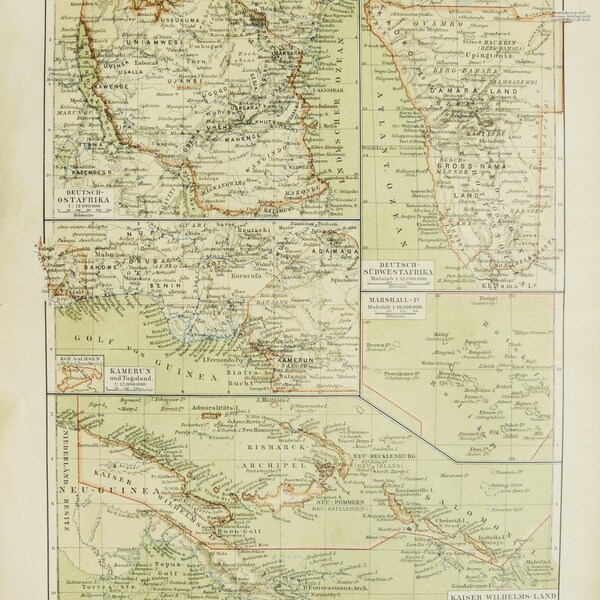 German Colonies Maps - Etsy UK