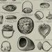 1897 Antique Print of ANCIENT RINGS. JEWELLERY. Finger Rings. - Etsy