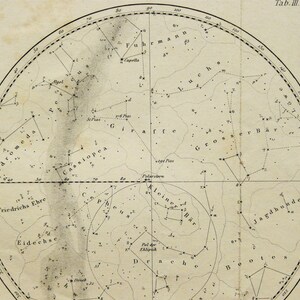 1861 Antique Celestial Chart of CONSTELLATIONS. STARS. Milky Way ...