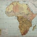1900 Antique ETHNOGRAPHIC MAP of AFRICA. Ethnography. African People ...