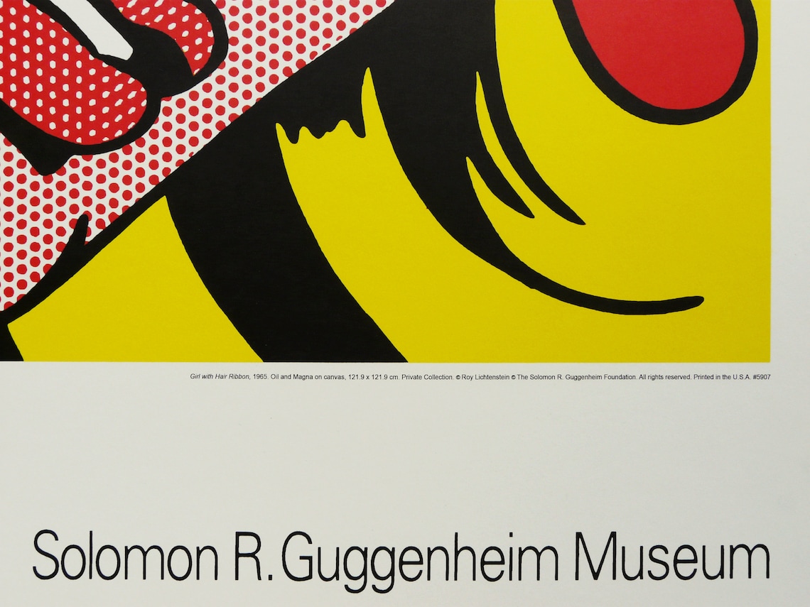 ROY LICHTENSTEIN: girl With Hair Ribbon, Original Exhibition Poster for ...