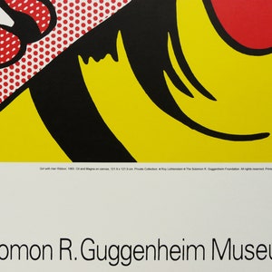 ROY LICHTENSTEIN: girl With Hair Ribbon, Original Exhibition Poster for ...