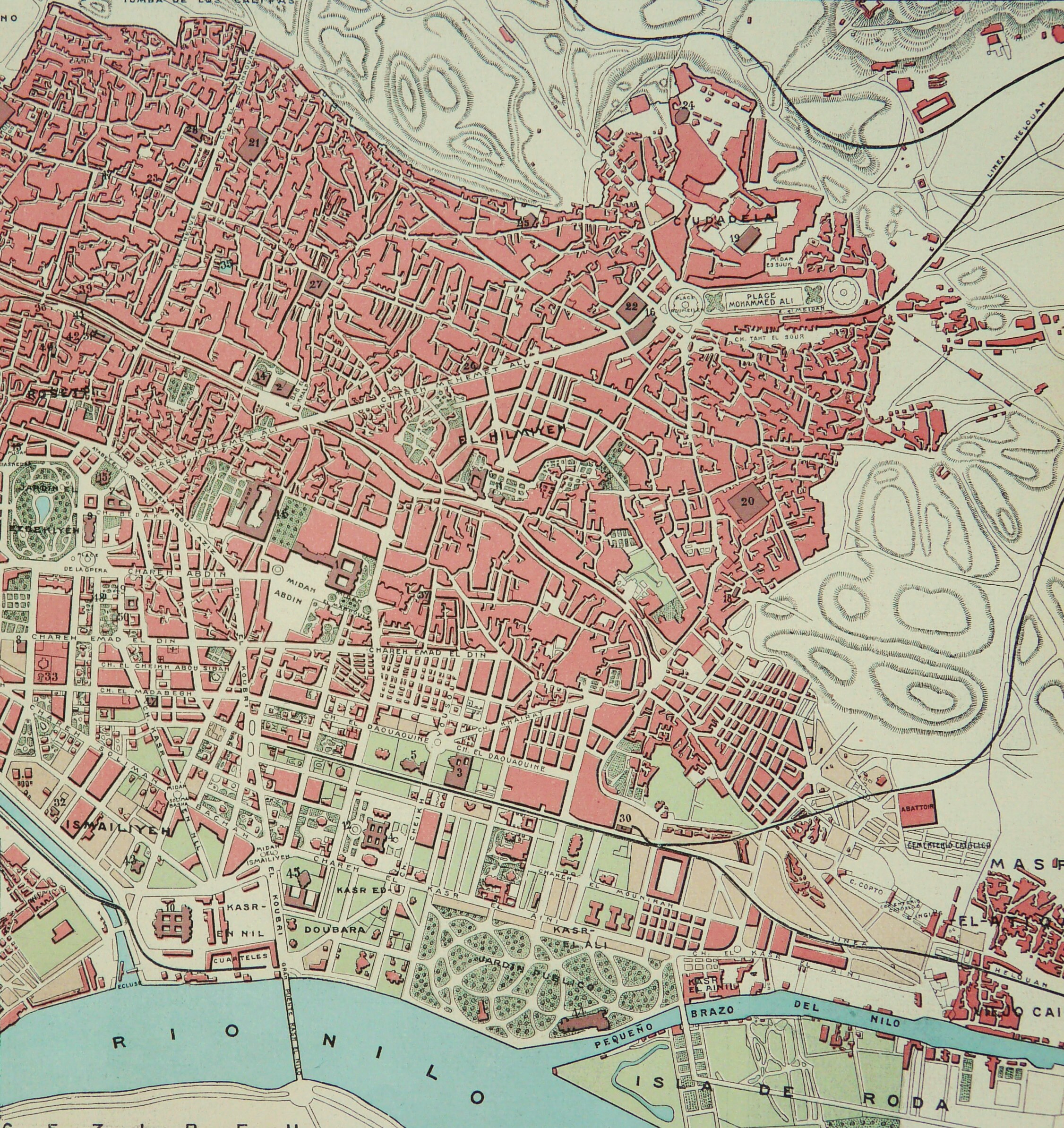 1900 Antique City Map of CAIRO, EGYPT. 124 Years Old Chart - Etsy