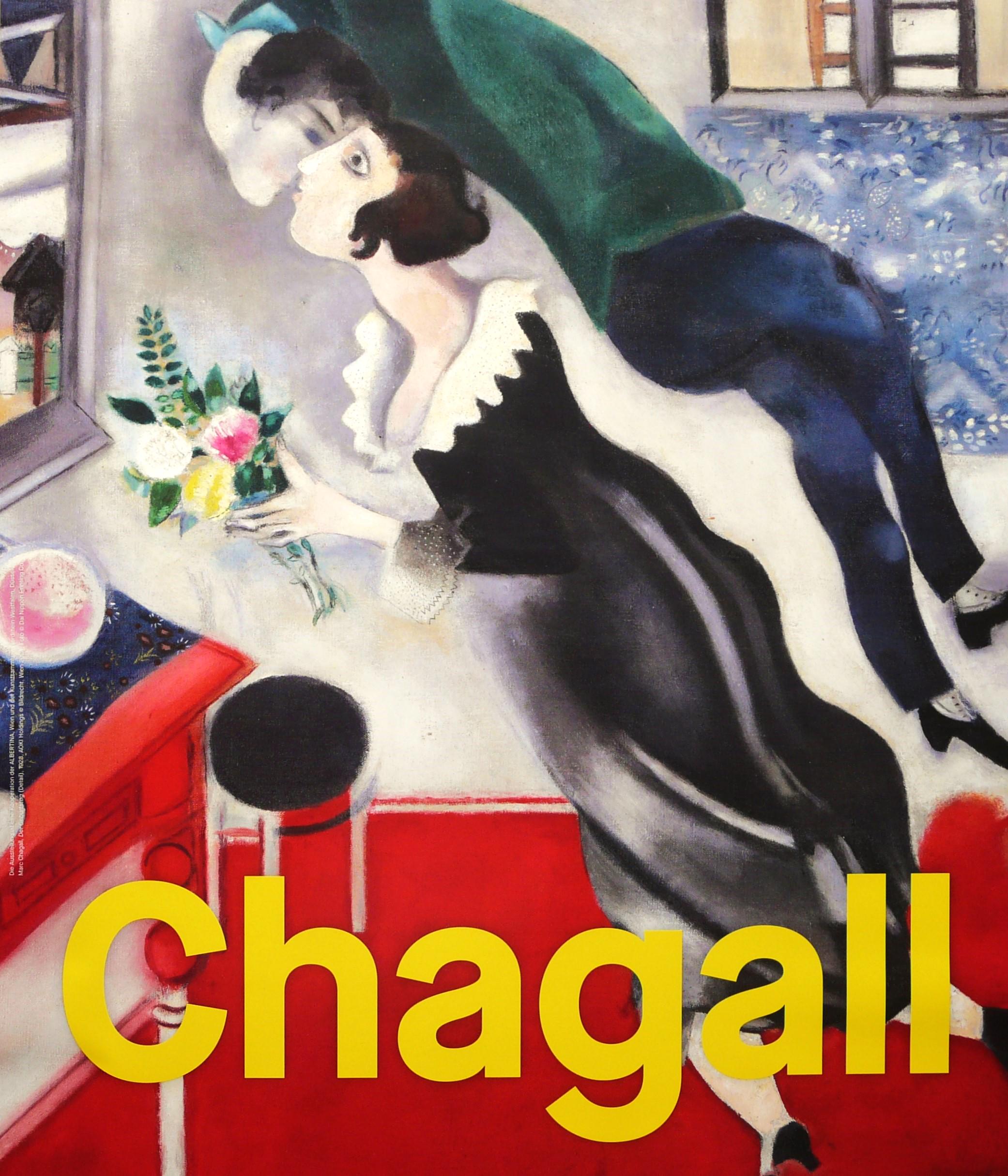 MARC CHAGALL. Original Exhibition Poster for Albertina Museum, Vienna ...