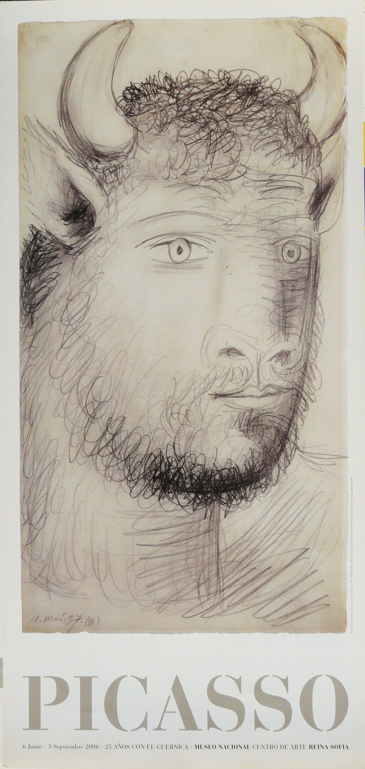 PABLO PICASSO: Head of a Bull With a Human Face, Original Exhibition ...