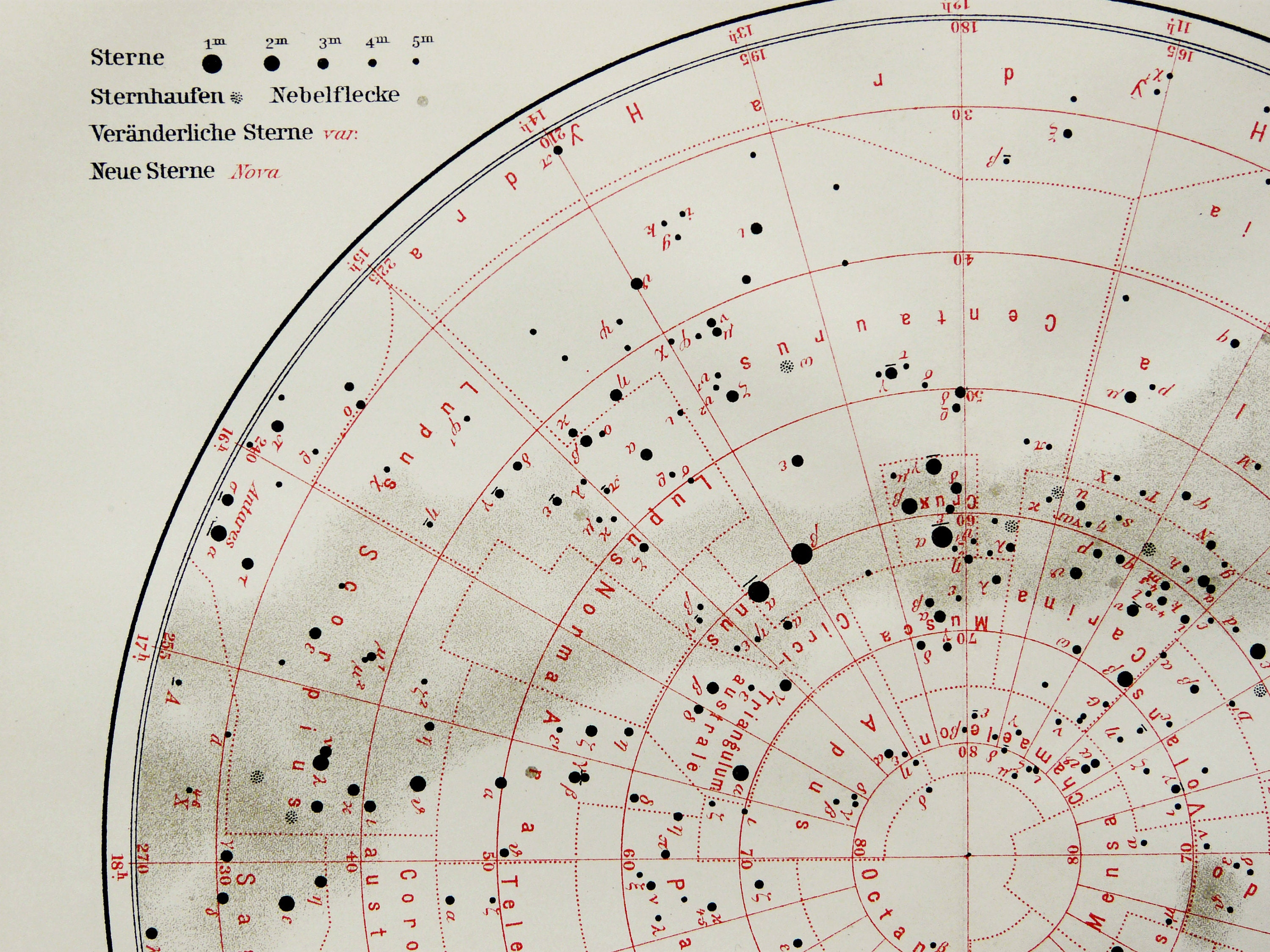 1897 Antique Celestial Chart of CONSTELLATIONS. STARS. Milky - Etsy