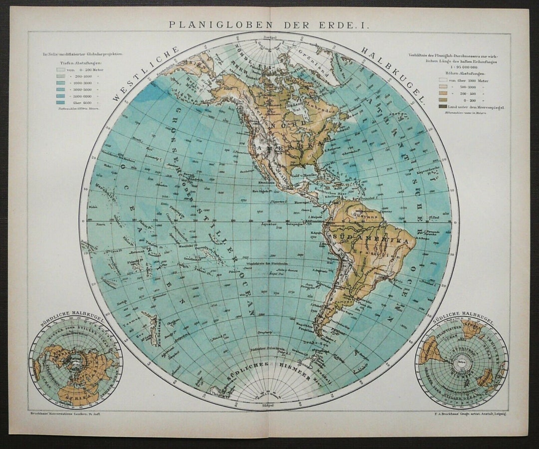 1895 Antique WORLD MAP of AMERICA. America Map. Mappa Mundi. North ...