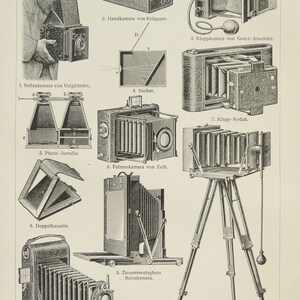 1897 Antique Print of PHOTOGRAPHY. Photo Cameras. Photo Apparates. 127 ...