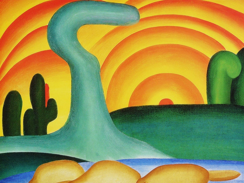 TARSILA DO AMARAL: sol Poente. Original Exhibition - Etsy