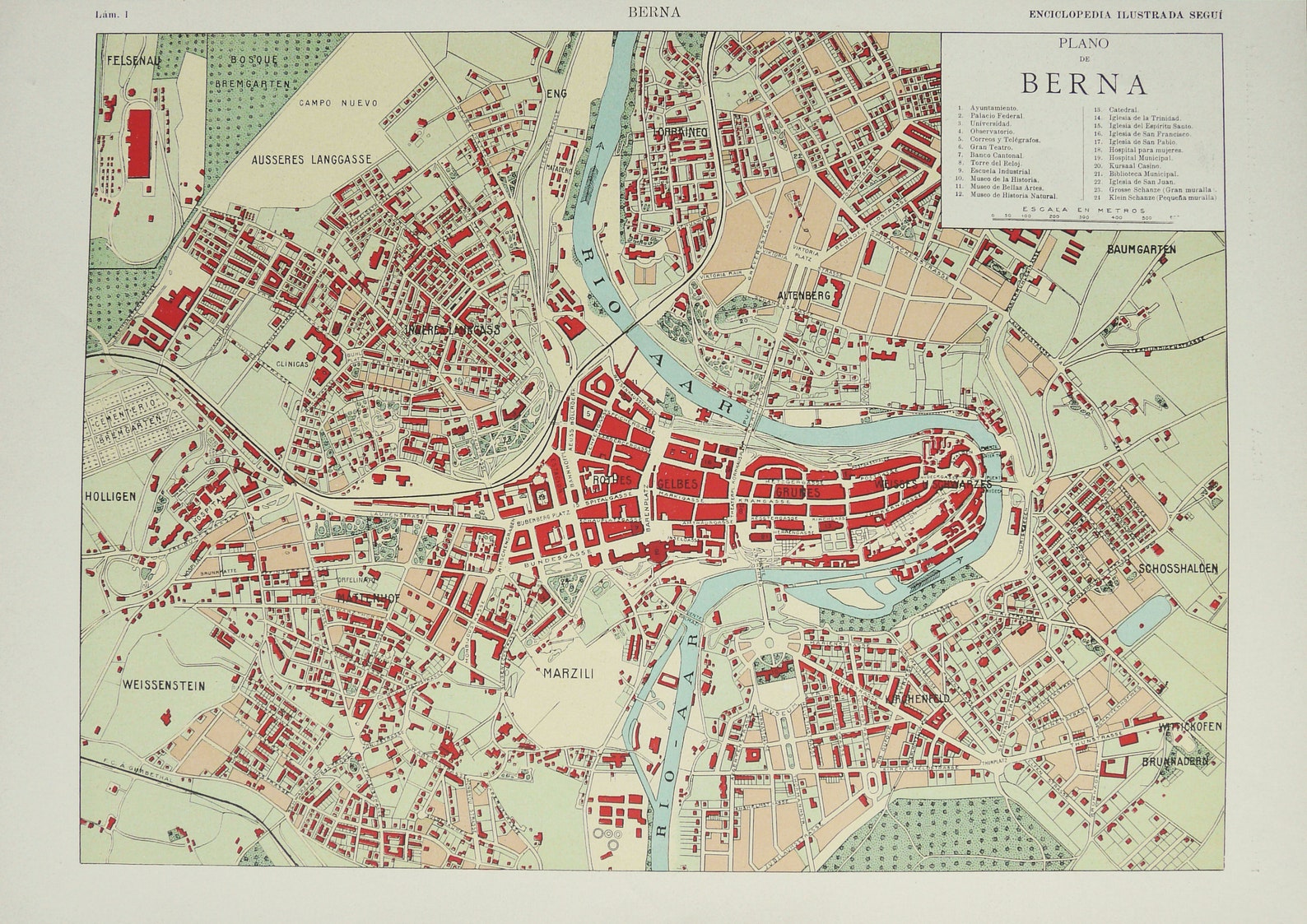 1900 Antiker Stadtplan von BERN SCHWEIZ. BERN. 123 Jahre alt - Etsy Schweiz