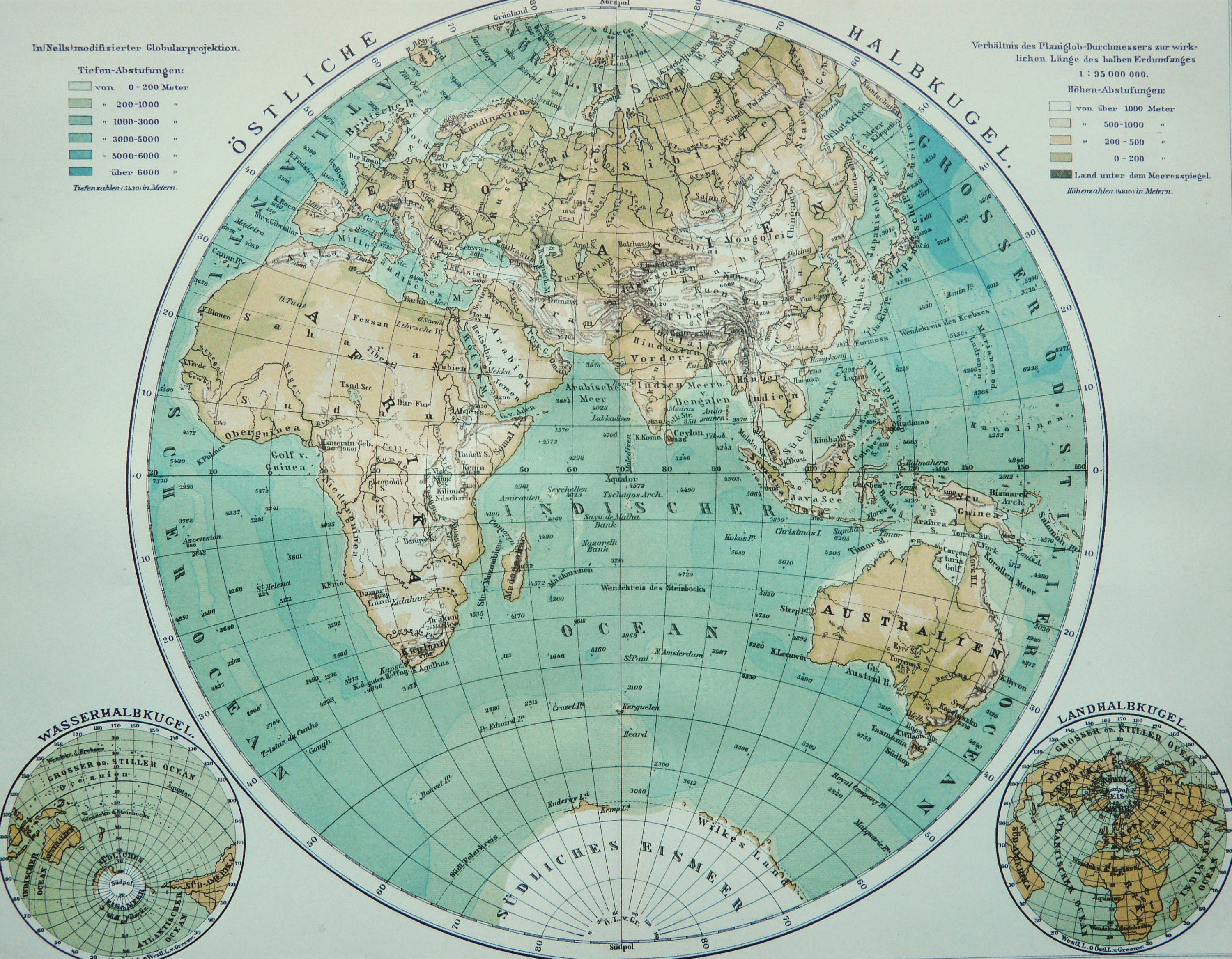 Physical Map Of Asia With Key