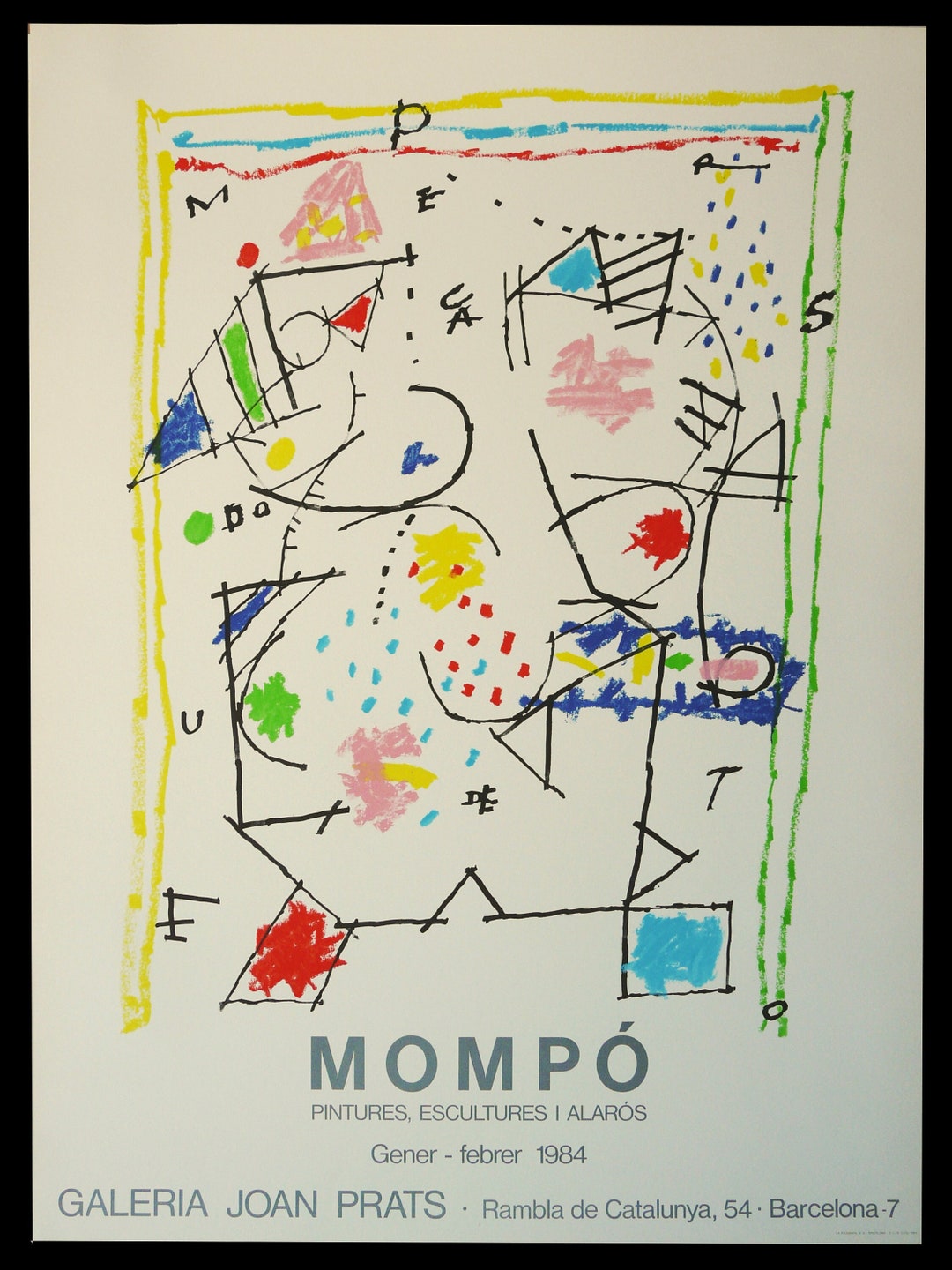 HERNANDEZ MOMPÓ, Manuel. Original Lithograph Exhibition Poster for Joan ...