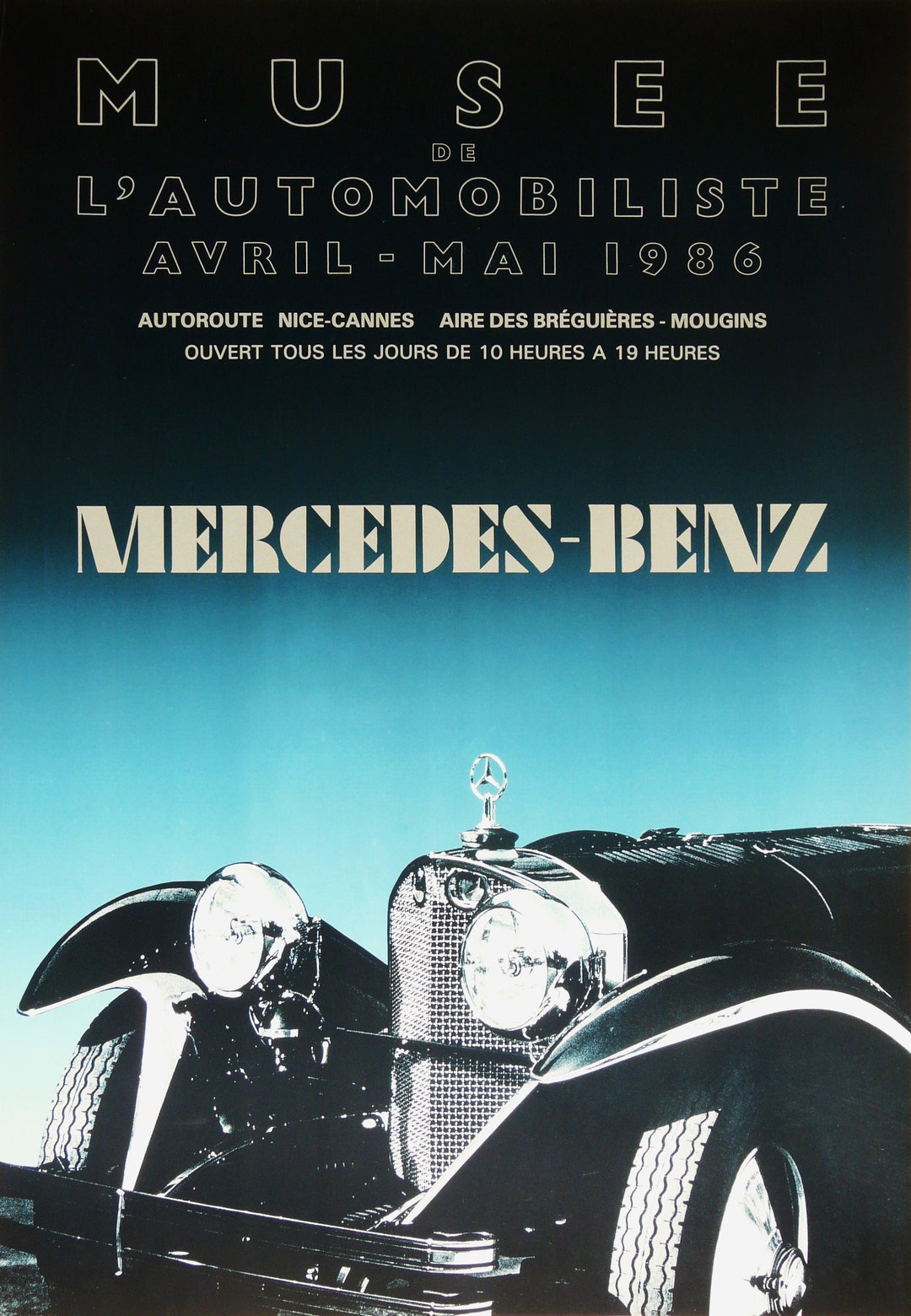 MERCEDES BENZ, Exhibition Poster for Musée De L' Automobiliste ...