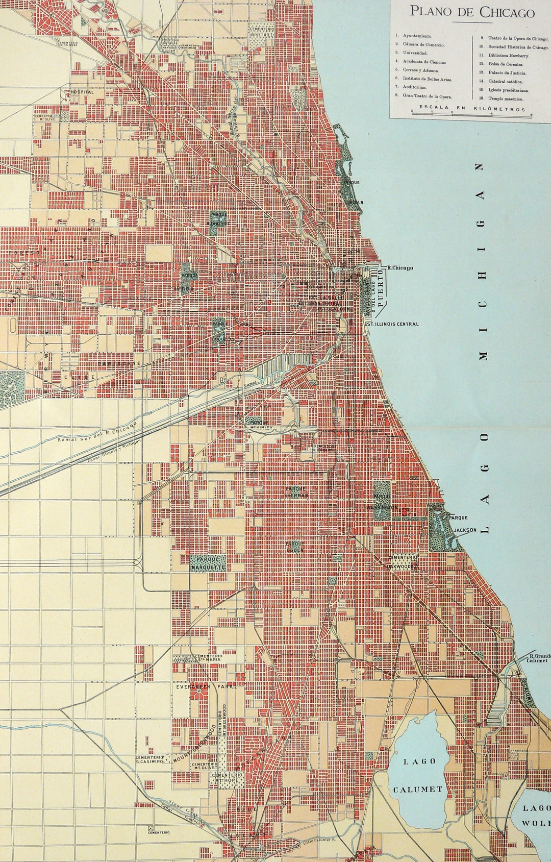 1900 Antique Large City Map of CHICAGO. 126 Years Old Chart - Etsy