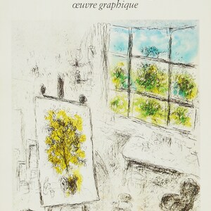 MARC CHAGALL: "the Painter in His Studio". Original Exhibition Poster ...