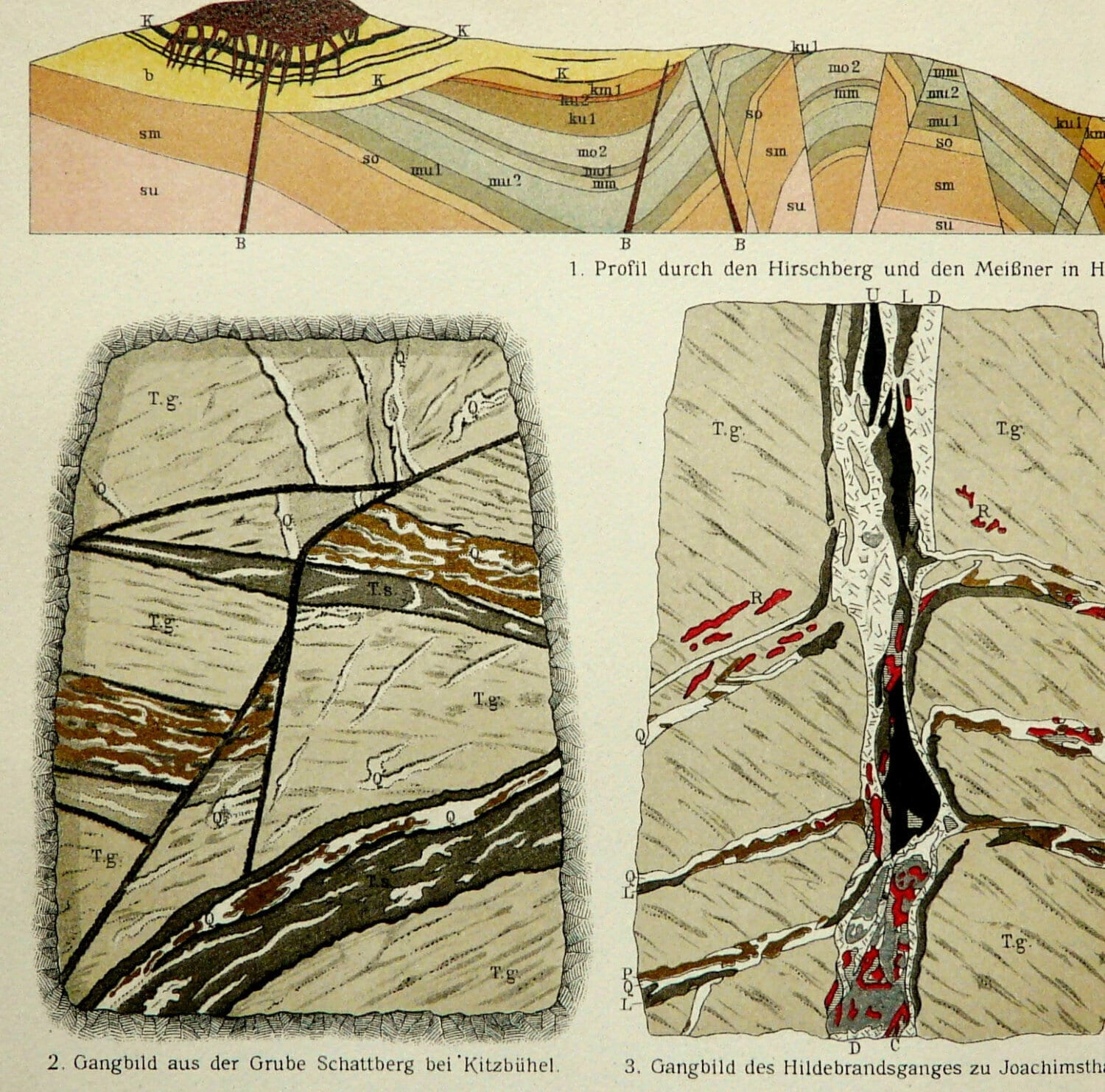 1897 Antique Lithograph of GEOLOGY. MINERALS. ROCKS. 126 Years - Etsy