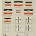 1895 Antique Lithograph of GERMAN HISTORIC FLAGS. Flags of German ...