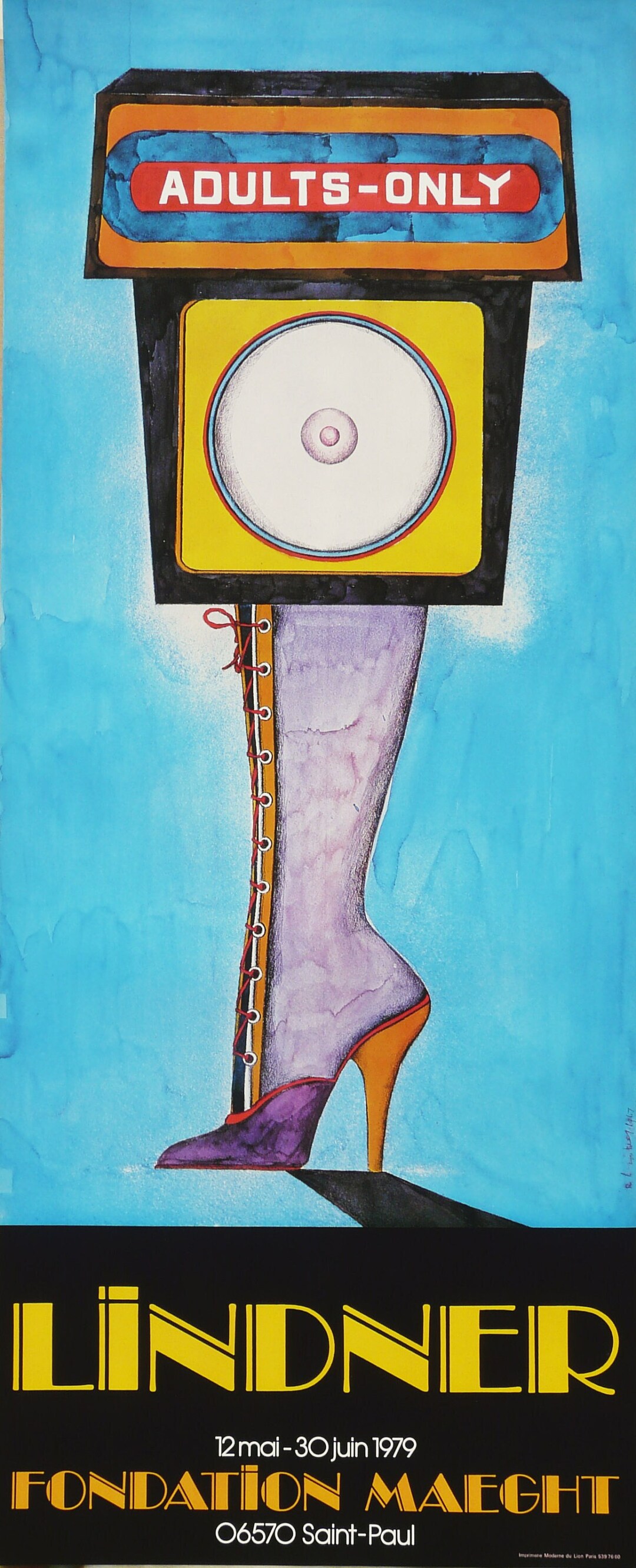 RICHARD LINDNER, Original Exhibition Poster for Fondation Maeght ...