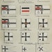 1895 Antique Lithograph of GERMAN HISTORIC FLAGS. Flags of German ...